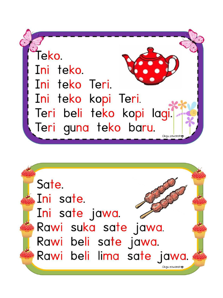 Kad Bacaan Murid Lemah 6 | PDF