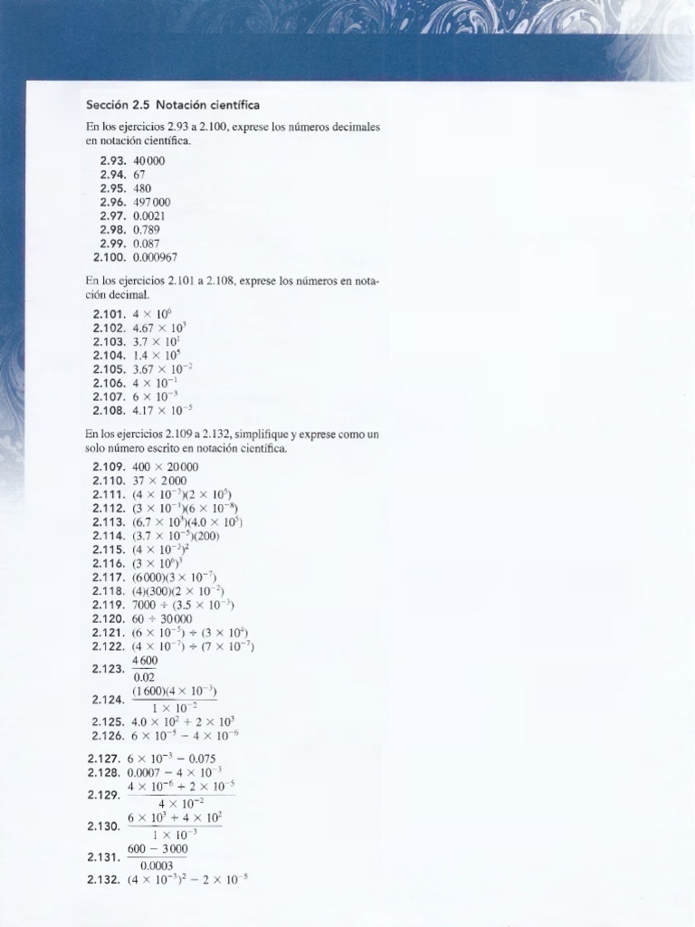 04A Ejercicios Notación Científica | PDF