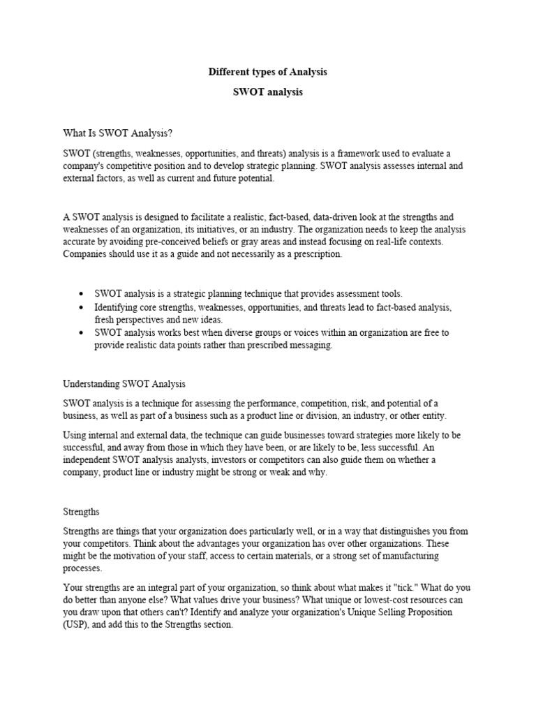 Analysis - SWOT, Porter, PESTEL | PDF | Swot Analysis | Strategic ...