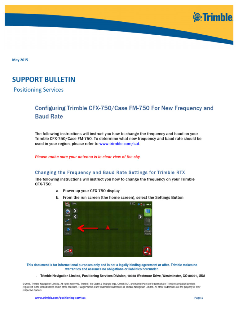 Trimble CFX 750 | PDF | Global Positioning System | Computer Engineering