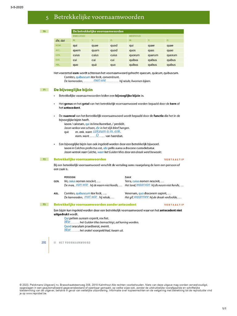 Latijn Grammatica | PDF