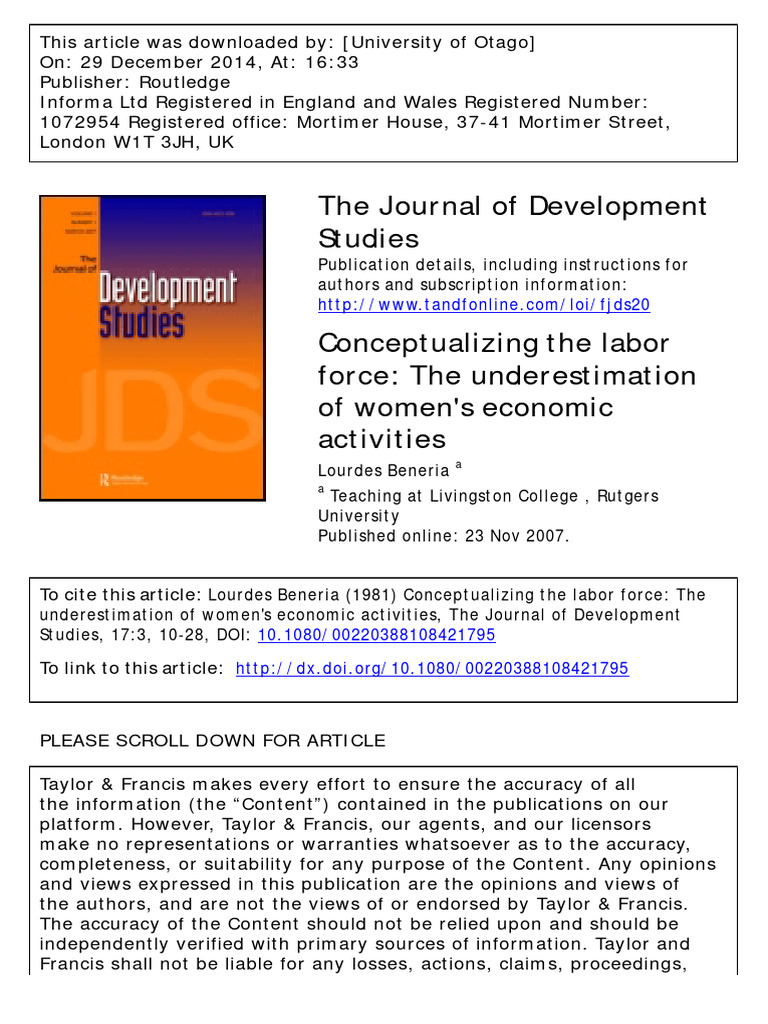 Conceptualizing The Labor Force | PDF | Economics | Labour Economics