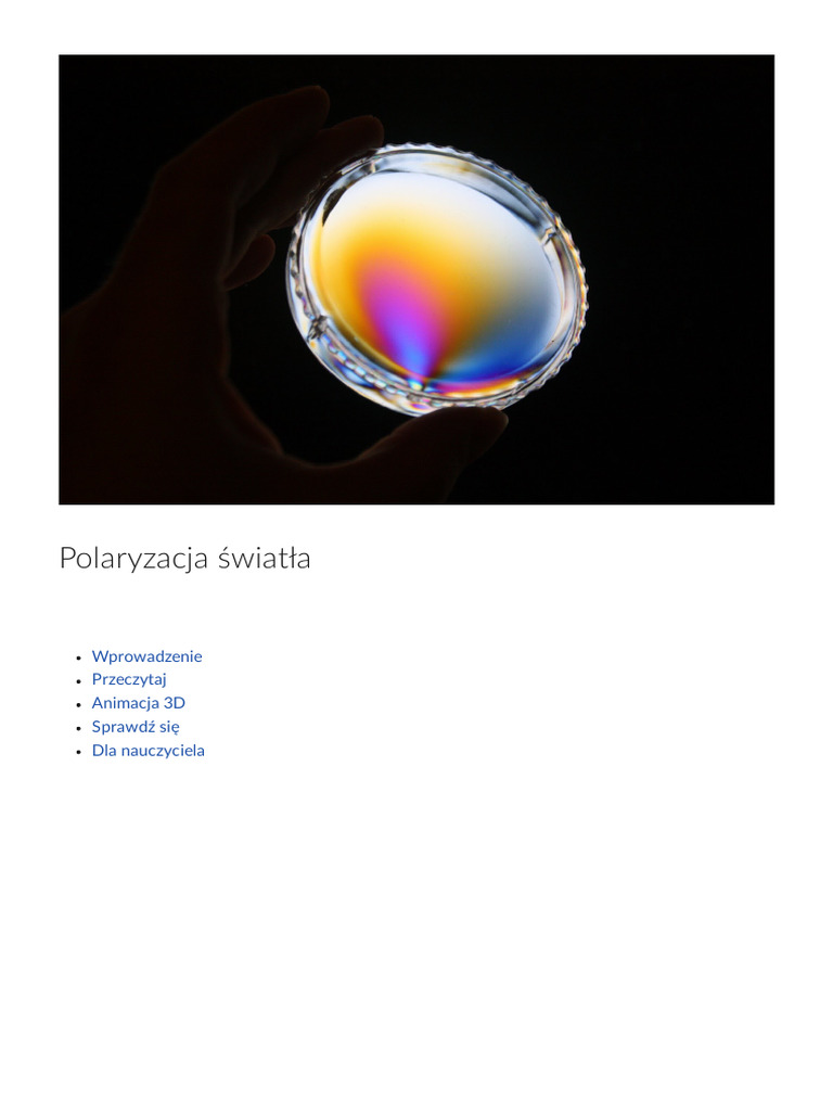 Polaryzacja Swiatla | PDF
