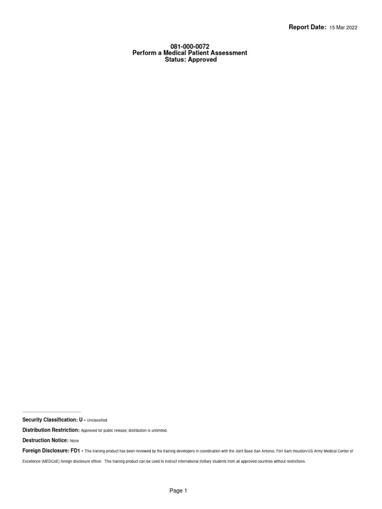 68W Perform A Medical Patient Assessment | PDF | Infection | Pediatrics