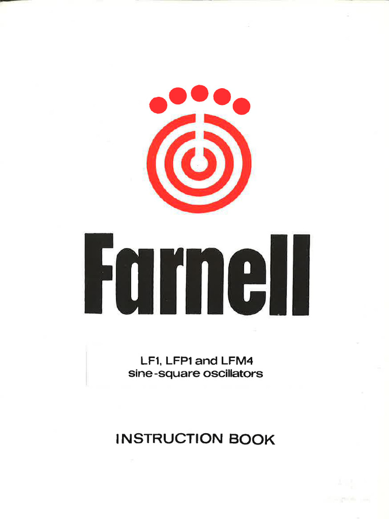 LF1-LFP1-LFM4 Sine-Square Oscillator Manual and Circuits | PDF