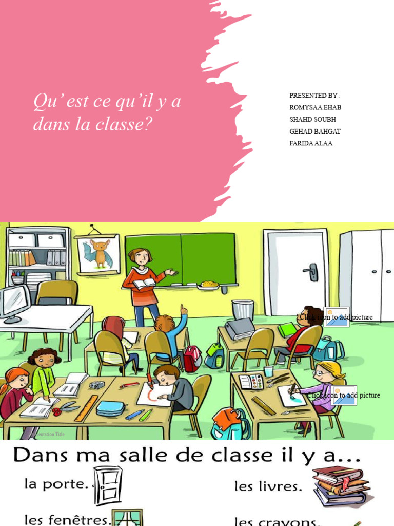 Qu'est-ce qu'il y a dans ma classe? | PDF