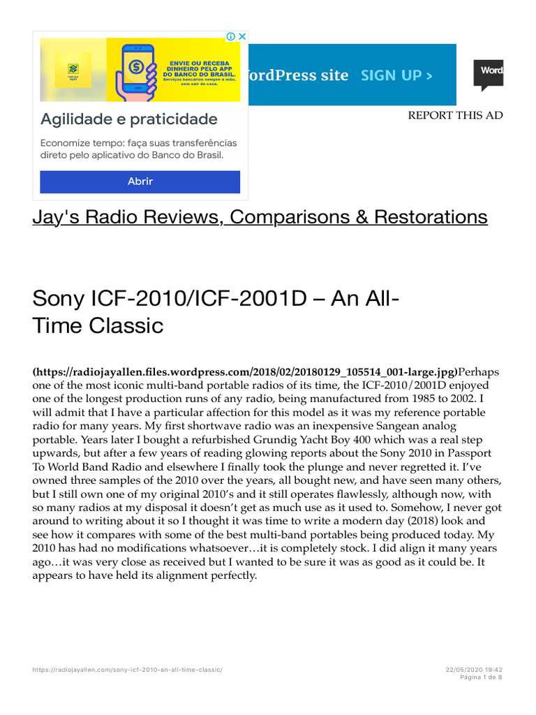 Sony ICF-2010: A Radio Classic | PDF | Radio | Information And Communications Technology