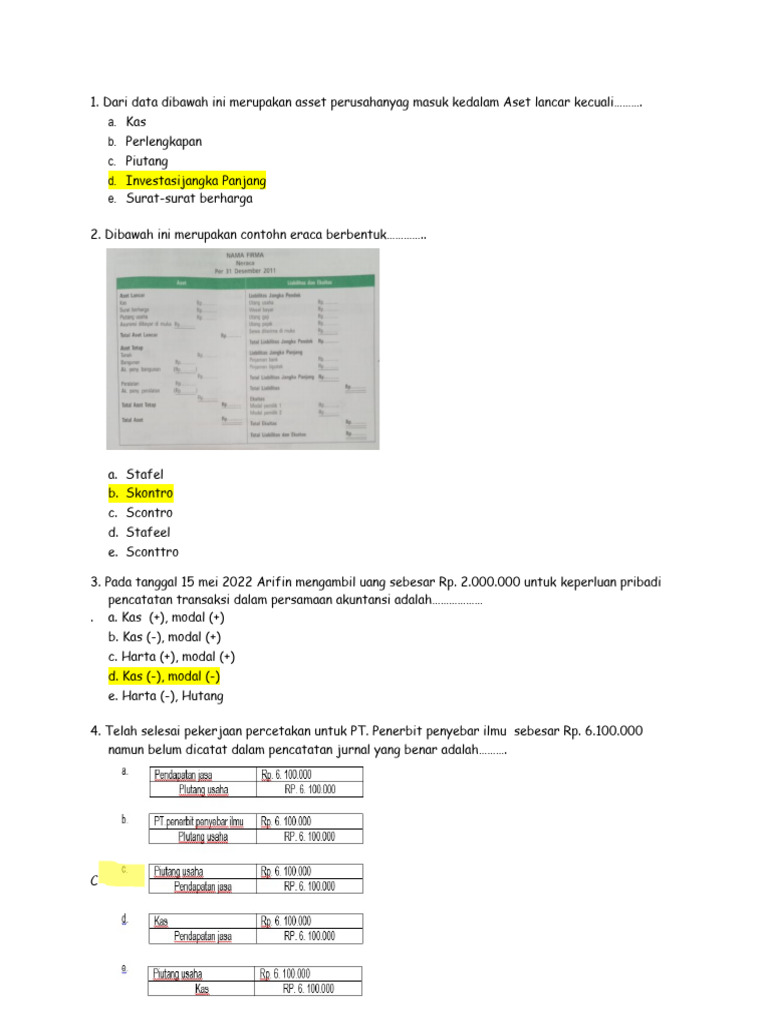 Aset Lancar dan Pencatatan Akuntansi | PDF