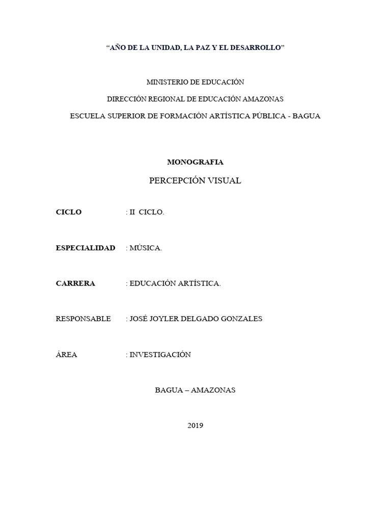 Investigacion Percepcion Visual | Descargar gratis PDF | Percepción | Percepción visual