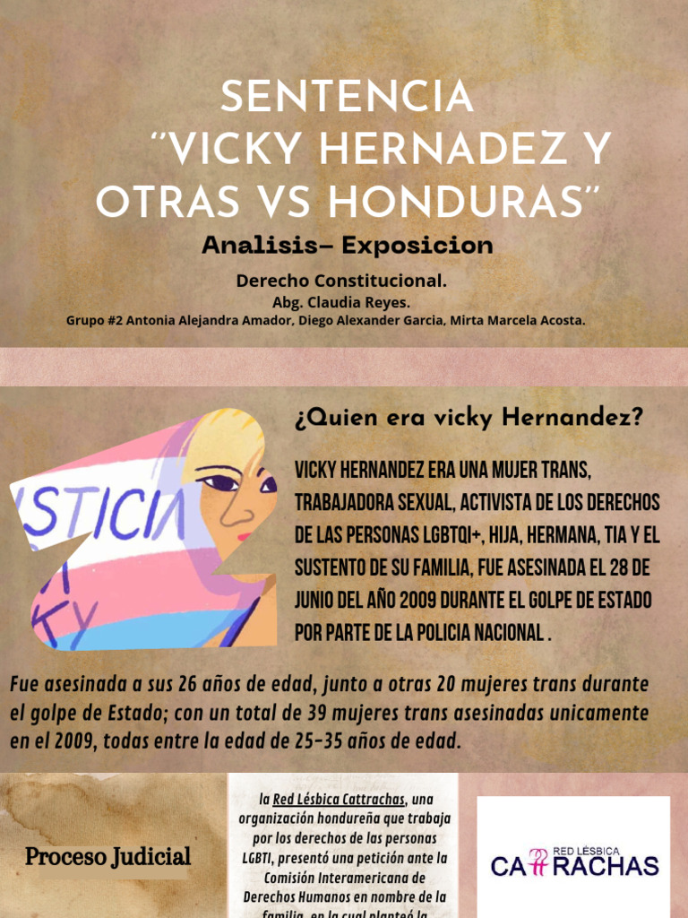 Vicky Hernandez y Otras vs. Honduras Presenteacion DC | PDF | Honduras ...