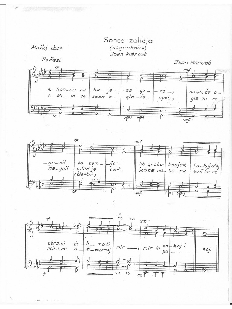 Sonce Zahaja Za Goro | PDF