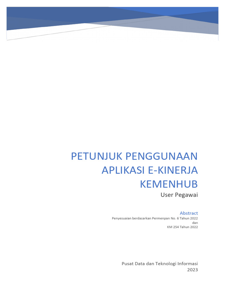 Manual E-Kinerja v. 1.0 | PDF