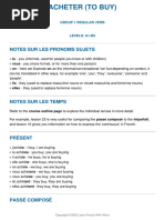 French Verb Tense Cheat Sheet | PDF | Perfect (Grammar) | Language ...