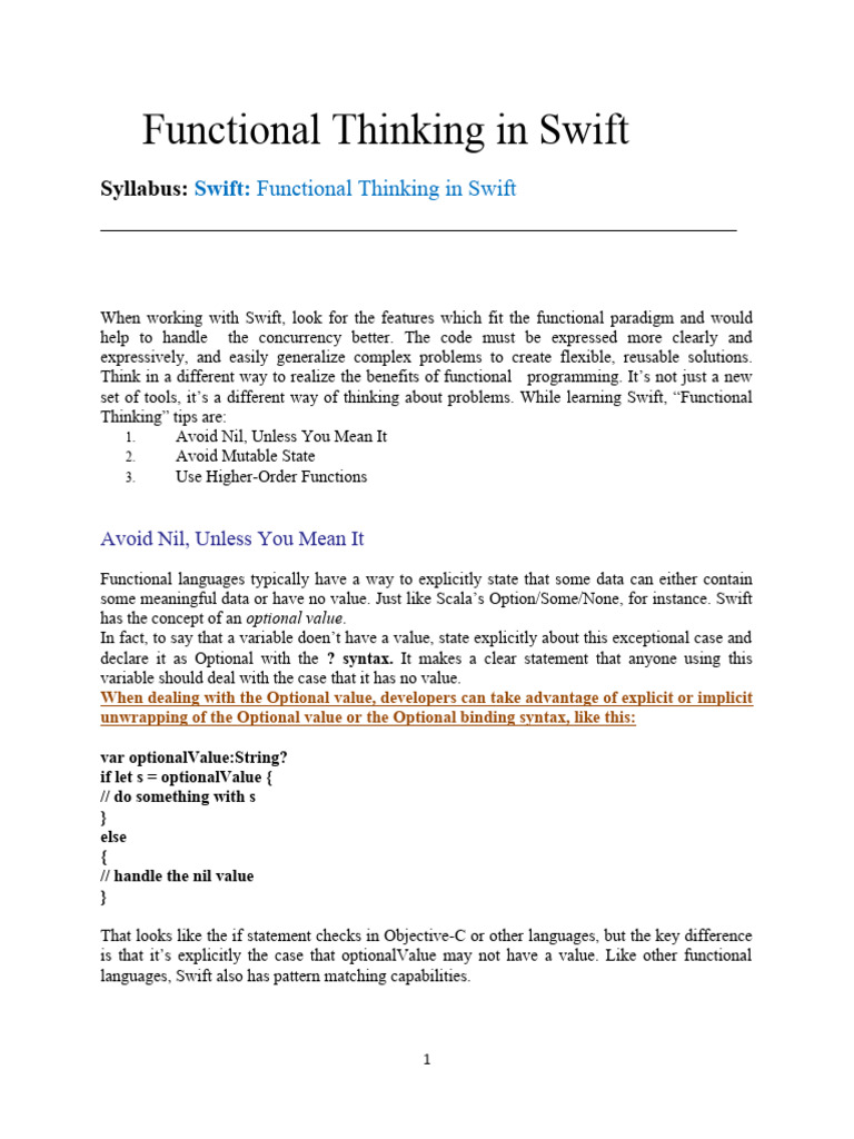 Fp Unit 5 Swift Pdf Swift Programming Language Programming 6189