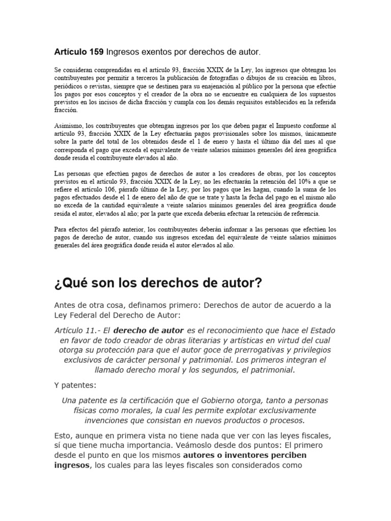 Artículo 159 | Descargar gratis PDF | Impuesto sobre la renta | Impuestos