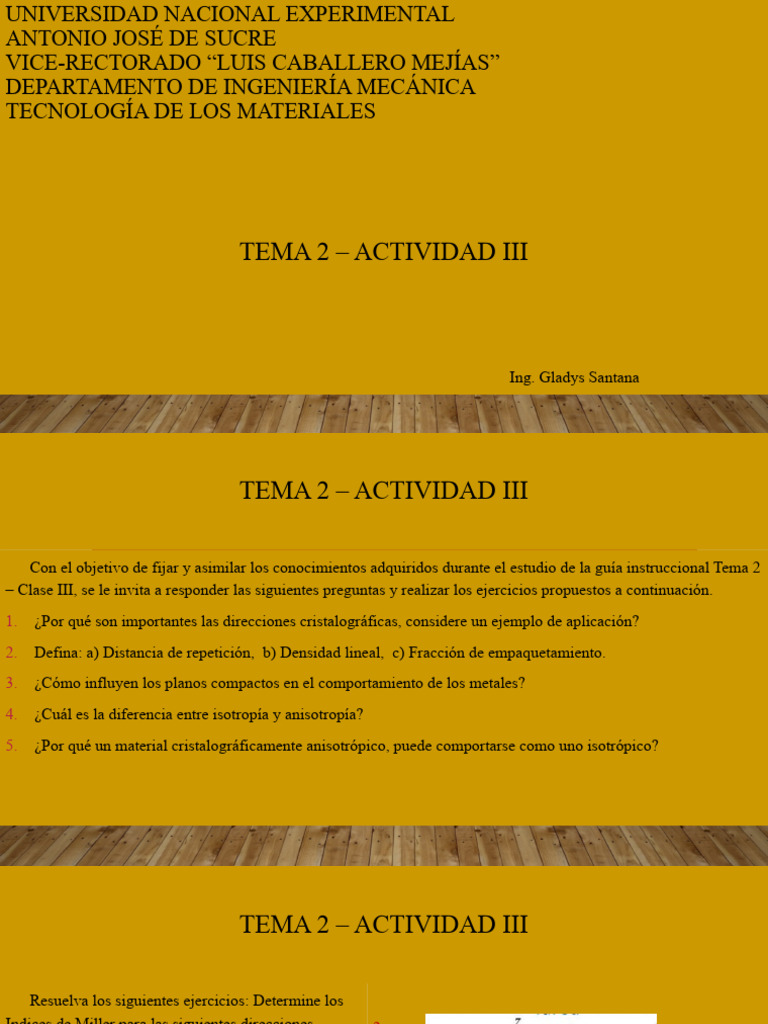 Tema 2 - Actividad III | PDF | Ciencias fisicas | Ciencia de los Materiales