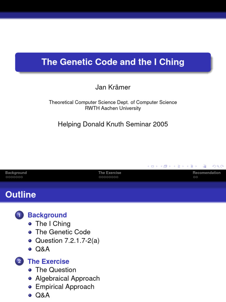 The I-Ching and The Genetic Code | PDF | Genetic Code | Genetics