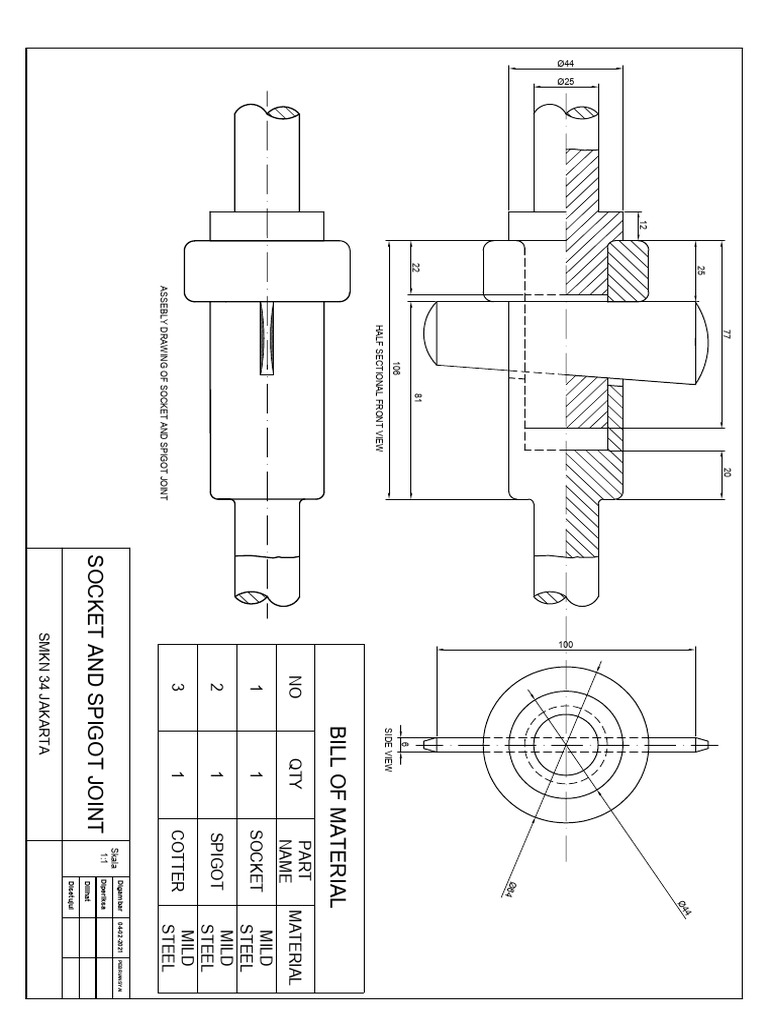 Assembly Socket and Spigot Joint A3 | PDF