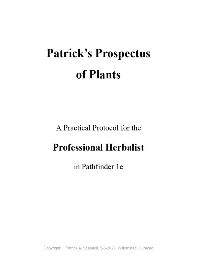 The Prospectus of Plants - A Guide To Professional Herbalism in ...