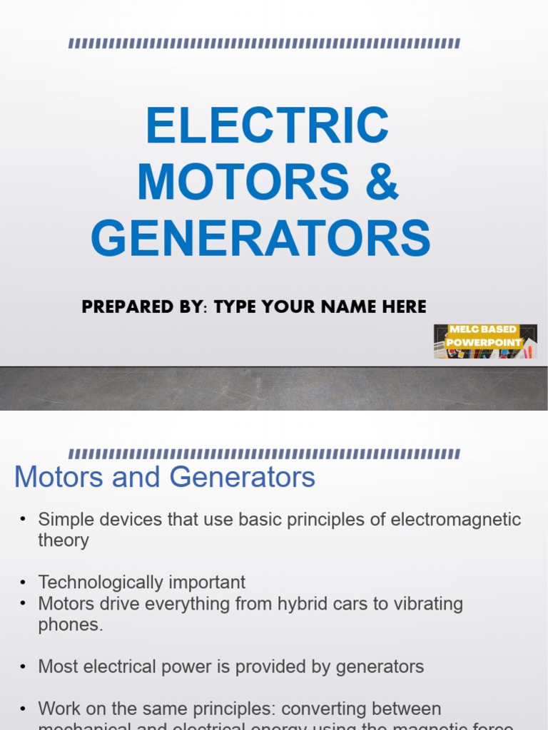 Motors vs. Generators Explained | PDF | Electric Motor | Electric Generator