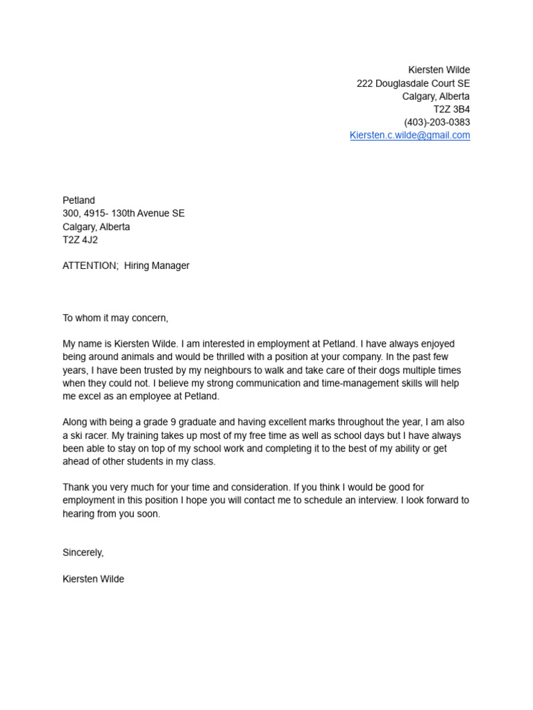 Petland Job Application by Kiersten Wilde | PDF