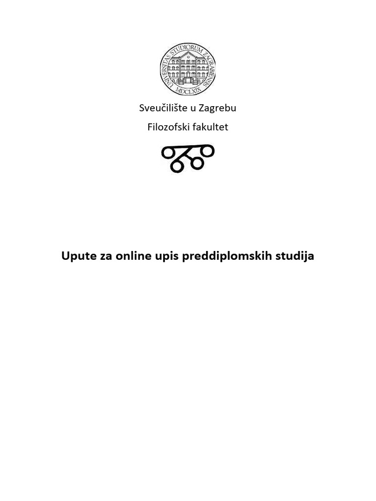 Upisi Upute | PDF