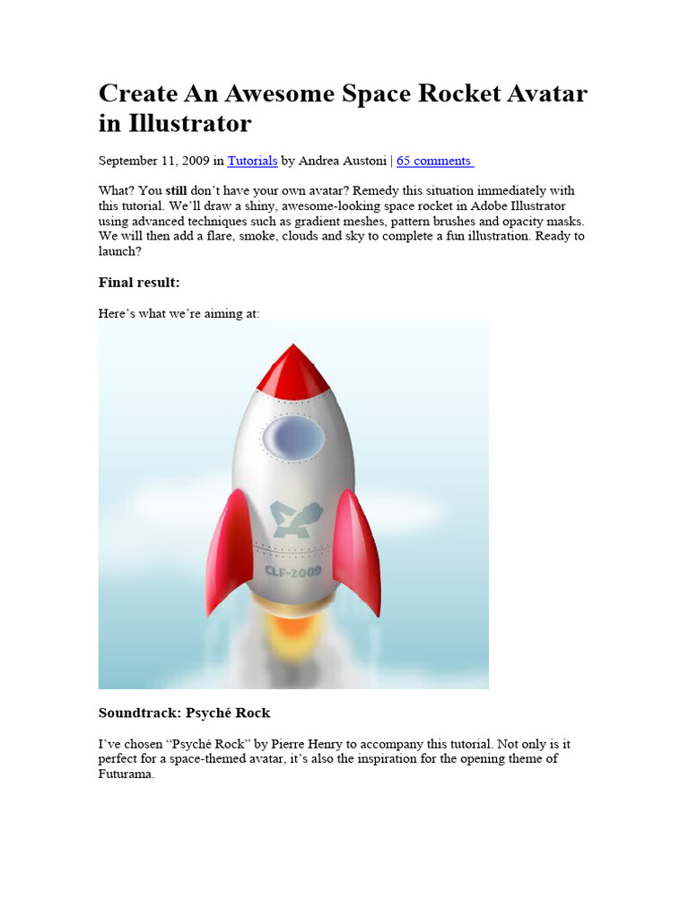 Space Rocket Pdf Drawing Computer Graphics