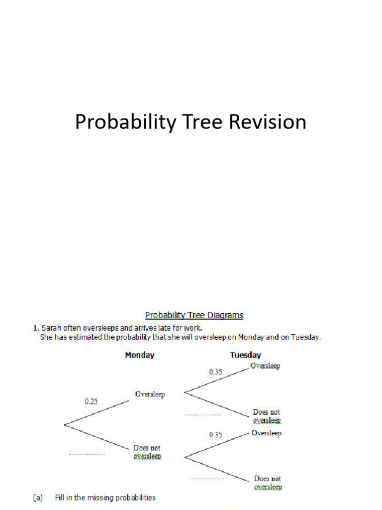 Probability Tree Answers | PDF | Teaching Methods & Materials