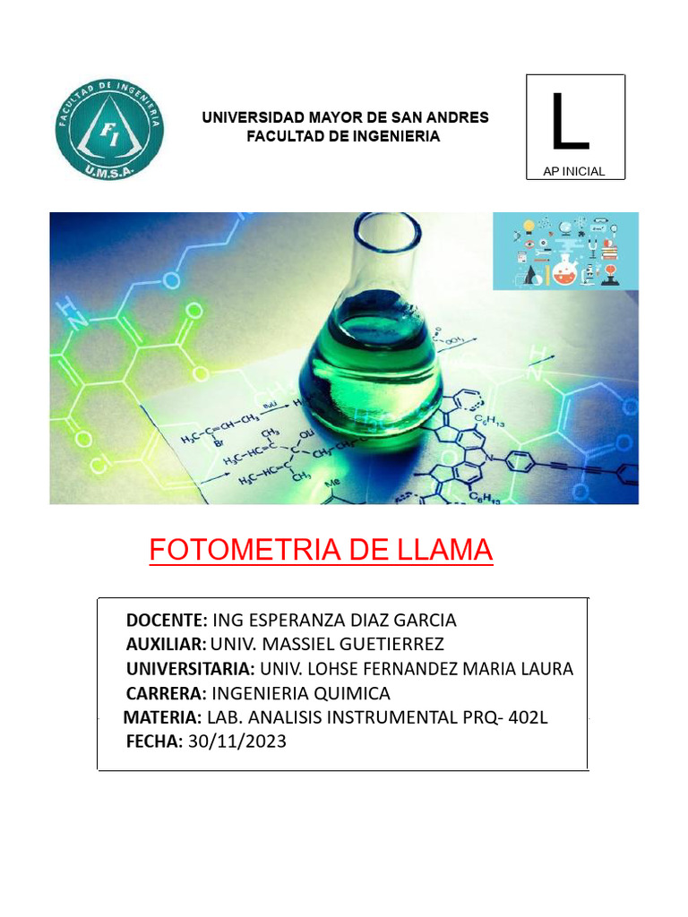 Fotometria Llama | PDF | Concentración | Lentes