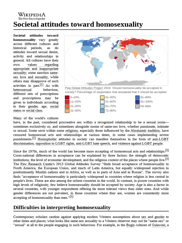 Global Attitudes on Homosexuality | PDF | Homosexuality | Bisexuality