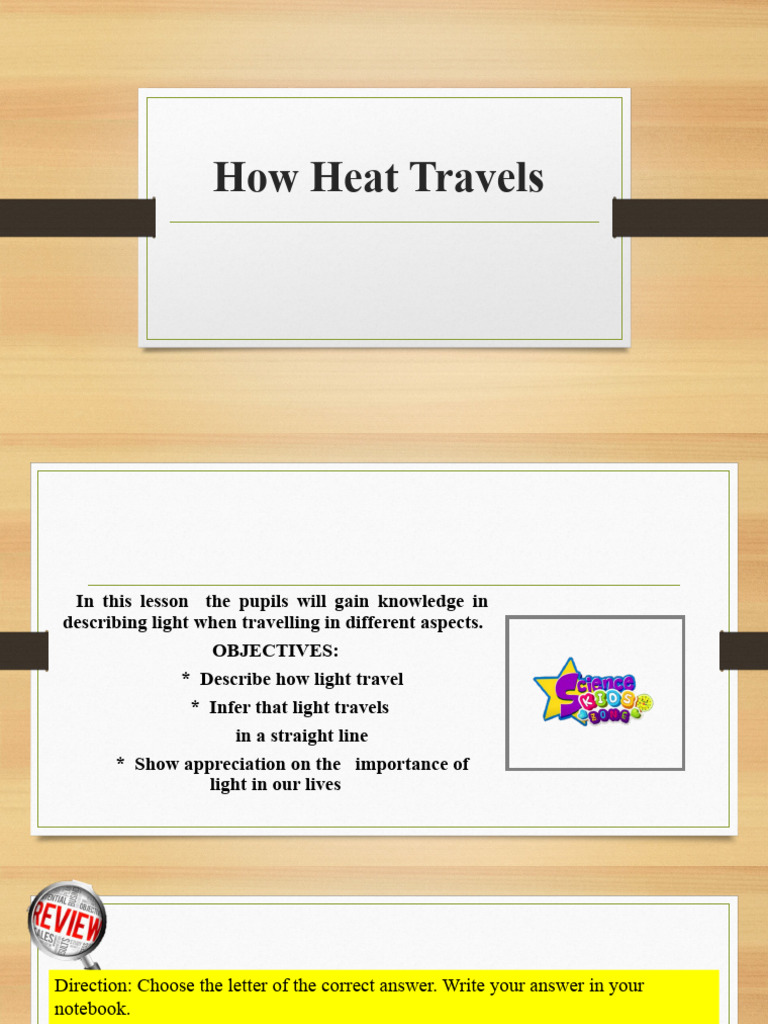 Science 4 Q3 Week 4 How Heat Travels | PDF | Convection | Thermal ...