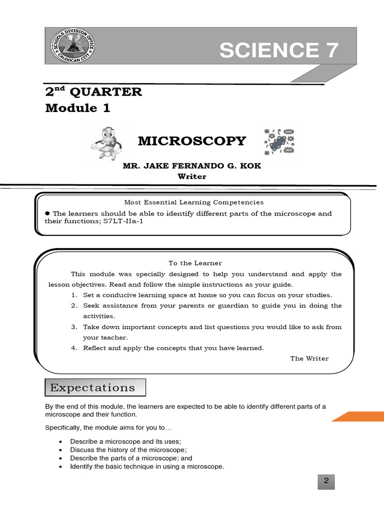 Science 7 Q2 Week 1 | PDF | Microscope | Optical Devices