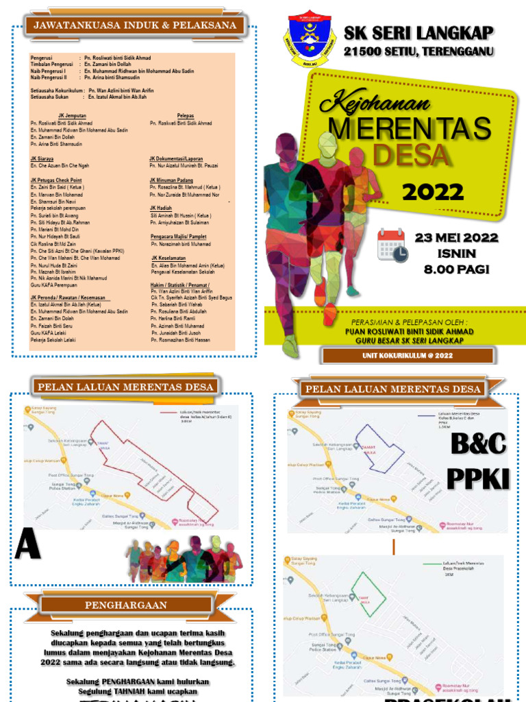 Pamplet Kejohanan Merentas Desa SKSL 2022 | PDF