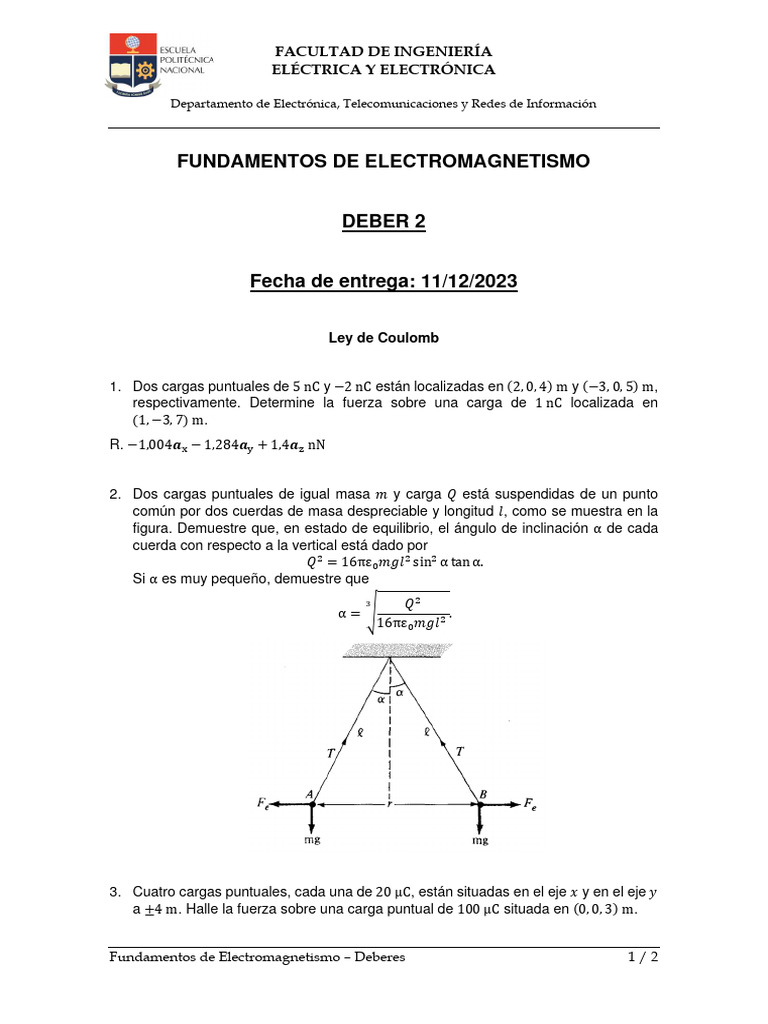 FEM-2023B-Deber 2 | PDF | Ciencia y matemáticas