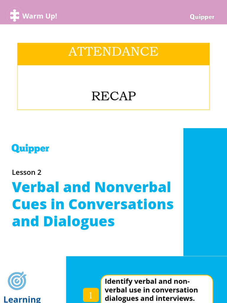 Verbal & Nonverbal Cues Guide | PDF | Nonverbal Communication | Human ...