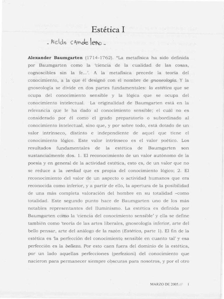 CANDELERO - Alexander Baumgarten | PDF