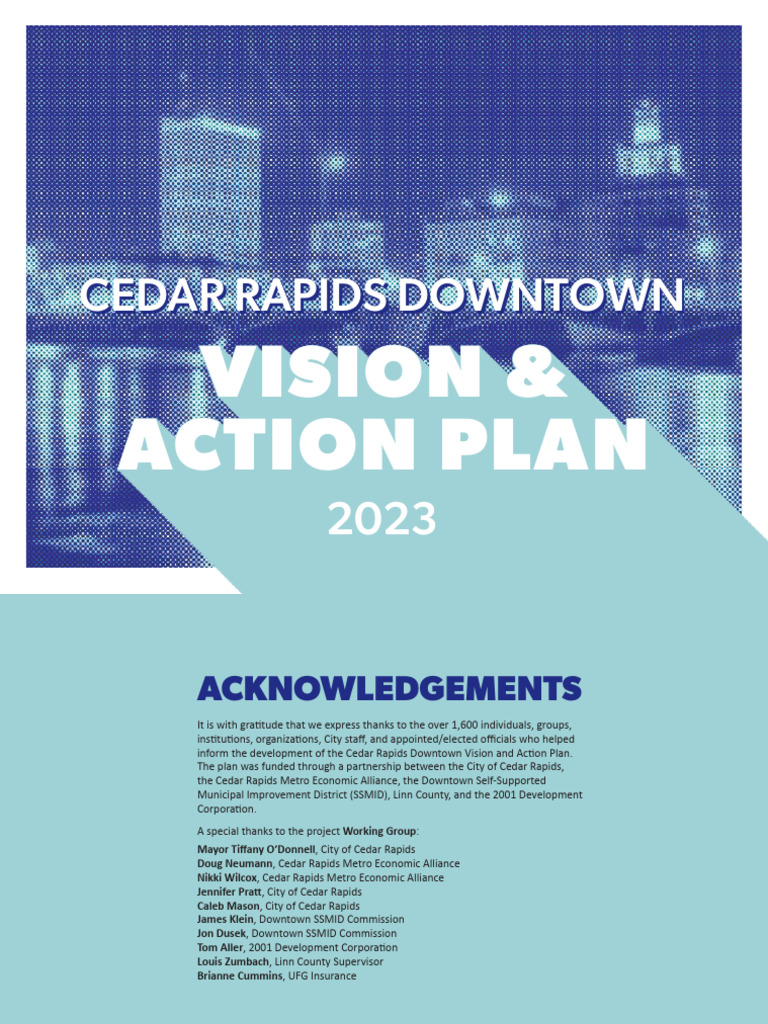 Cedar Rapids Downtown Vision and Action Plan, 2023 | PDF | Goal | Trail