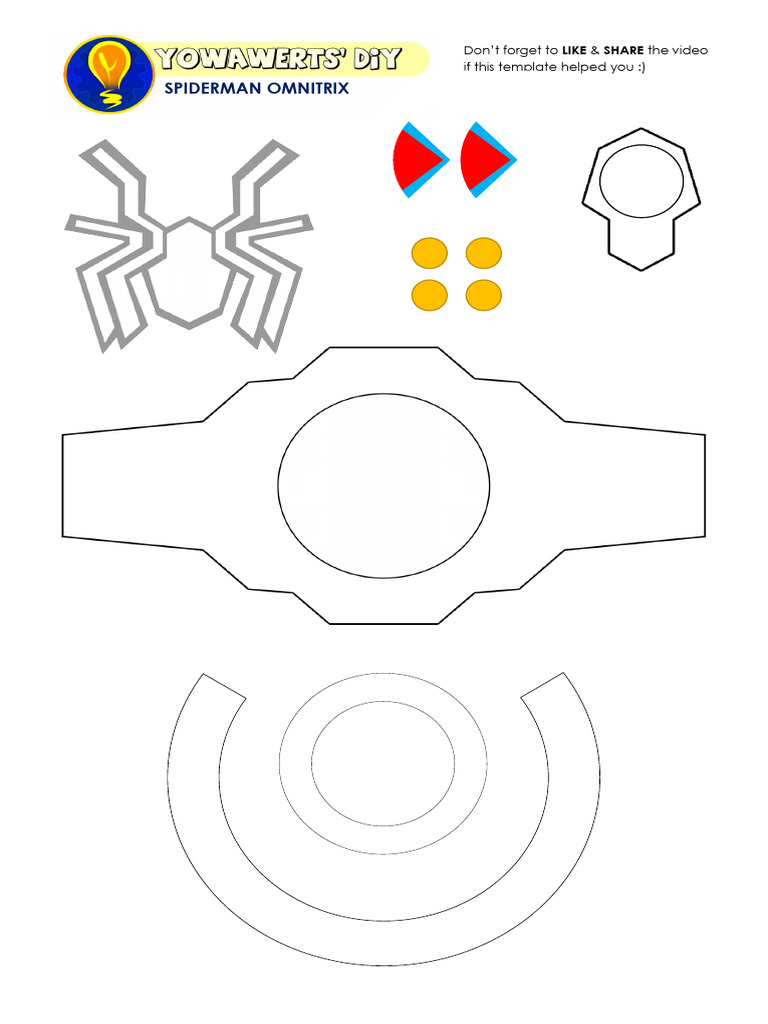 Spiderman Omnitrix Papercraft Tutorial Pdf Cooking Food Wine