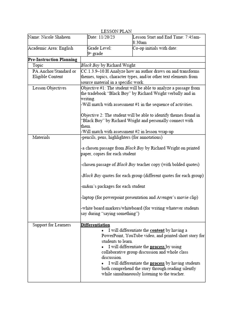 Lesson Plan | PDF | Lesson Plan | Communication