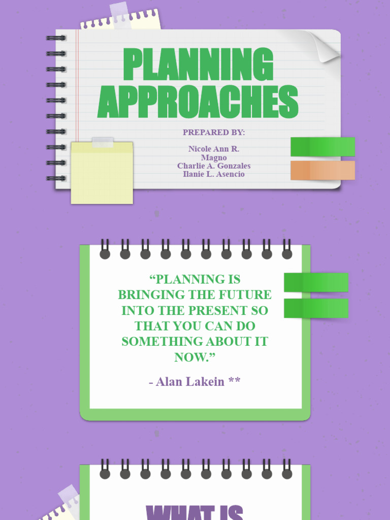 Effective Planning Approaches Explained | PDF | Decision Making | Resource