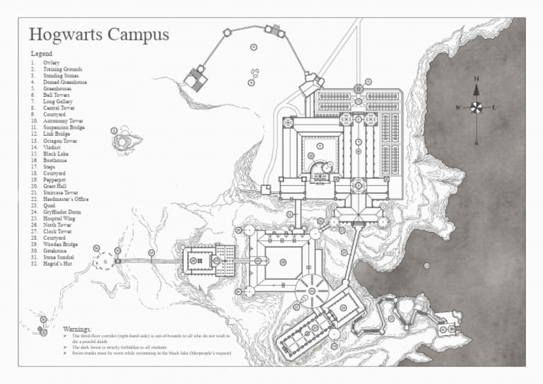 Hogwarts Campus Map - V2 | PDF