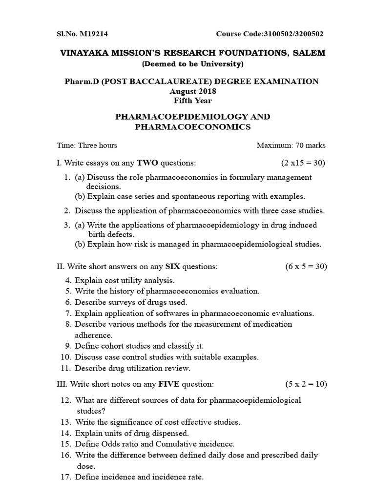 Pharmaco Epidemiology | PDF | Wellness | Science & Mathematics