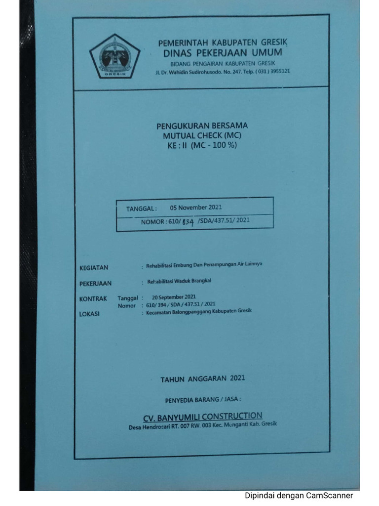 PENGUKURAN BERSAMA MUTUAL CHECK (MC) Ke 2 (MC-100%) | PDF