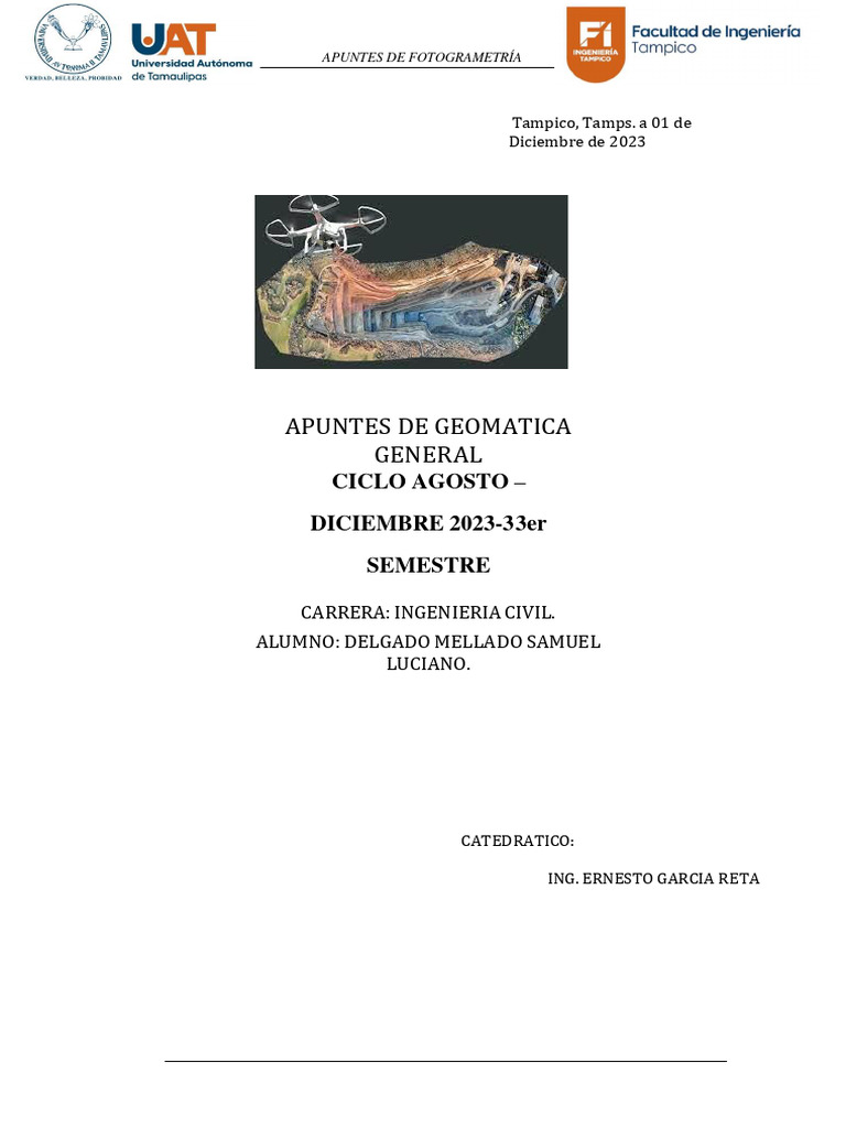 UNIDAD 5 - FOTOGRAMETRÍA (Delgado - Mellado - Samuel - Luciano) | PDF ...