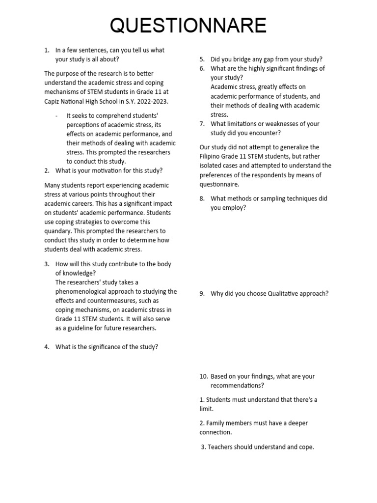 Questionnaire | PDF | Questionnaire | Survey Methodology