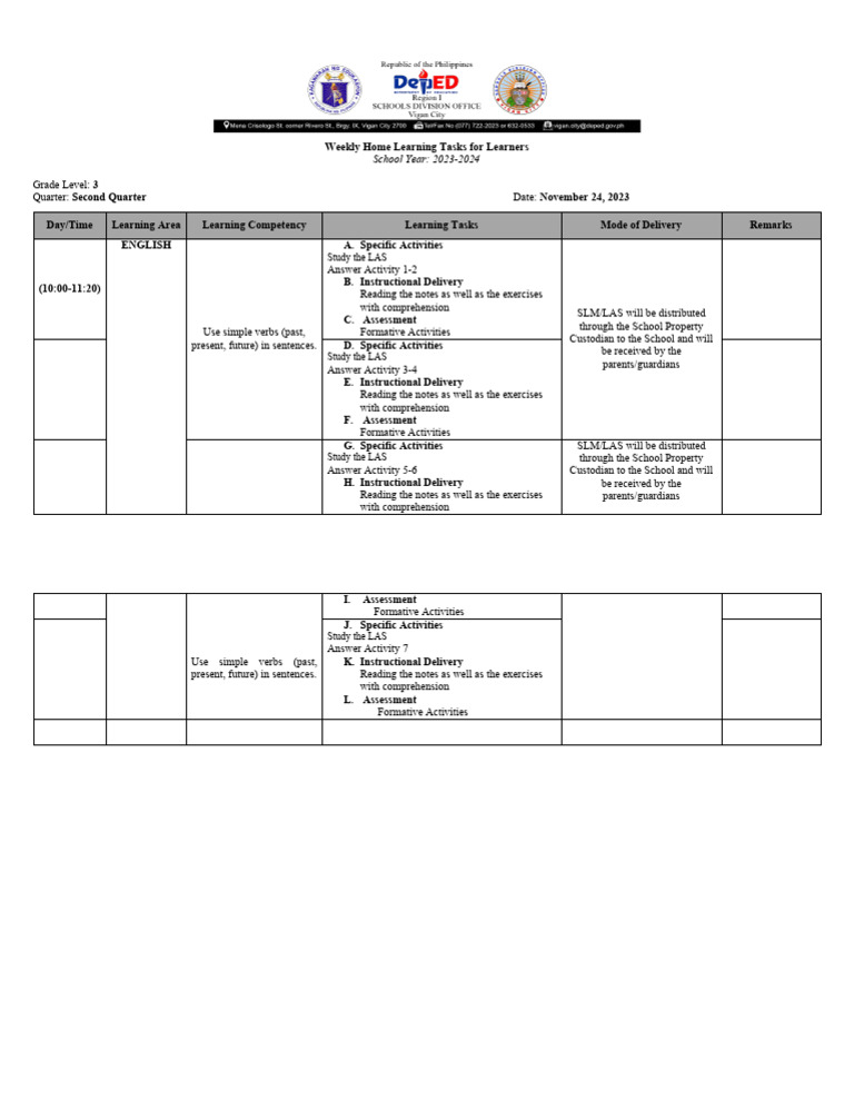 Learning Tasks English | PDF | Learning | Behavior Modification