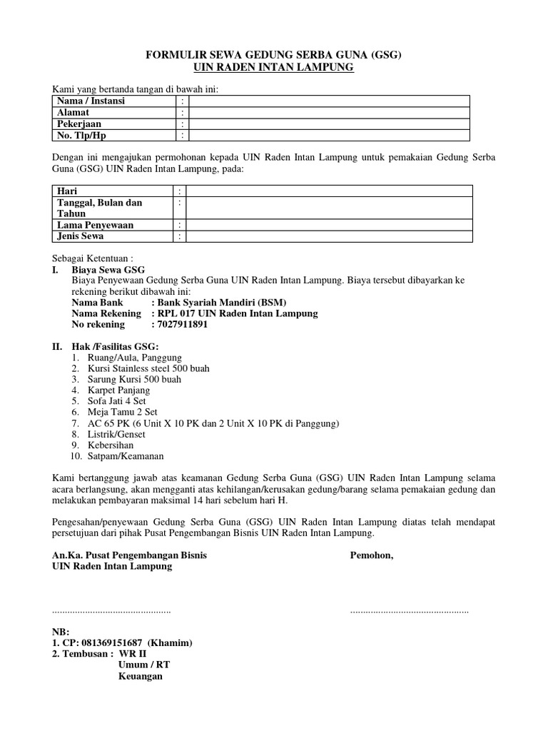 Formulir GSG | PDF | Karier & Perkembangan