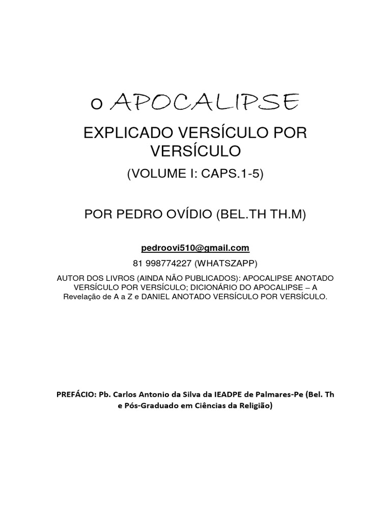O Apocalipse Explicado v. Por v. 21 Do 02 2021 | PDF | Livro do Apocalipse | Jesus