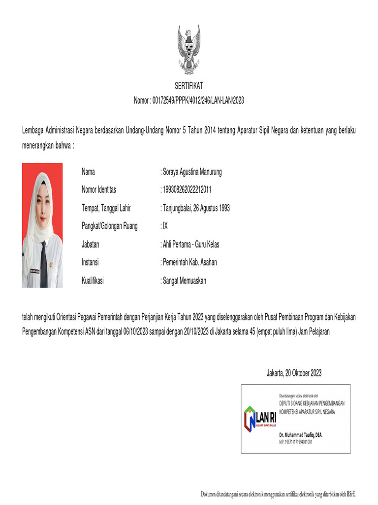 Sertifikat Lan | PDF