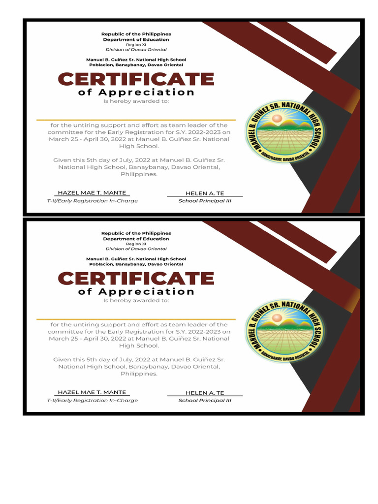 Certificate1 - Early R. | PDF